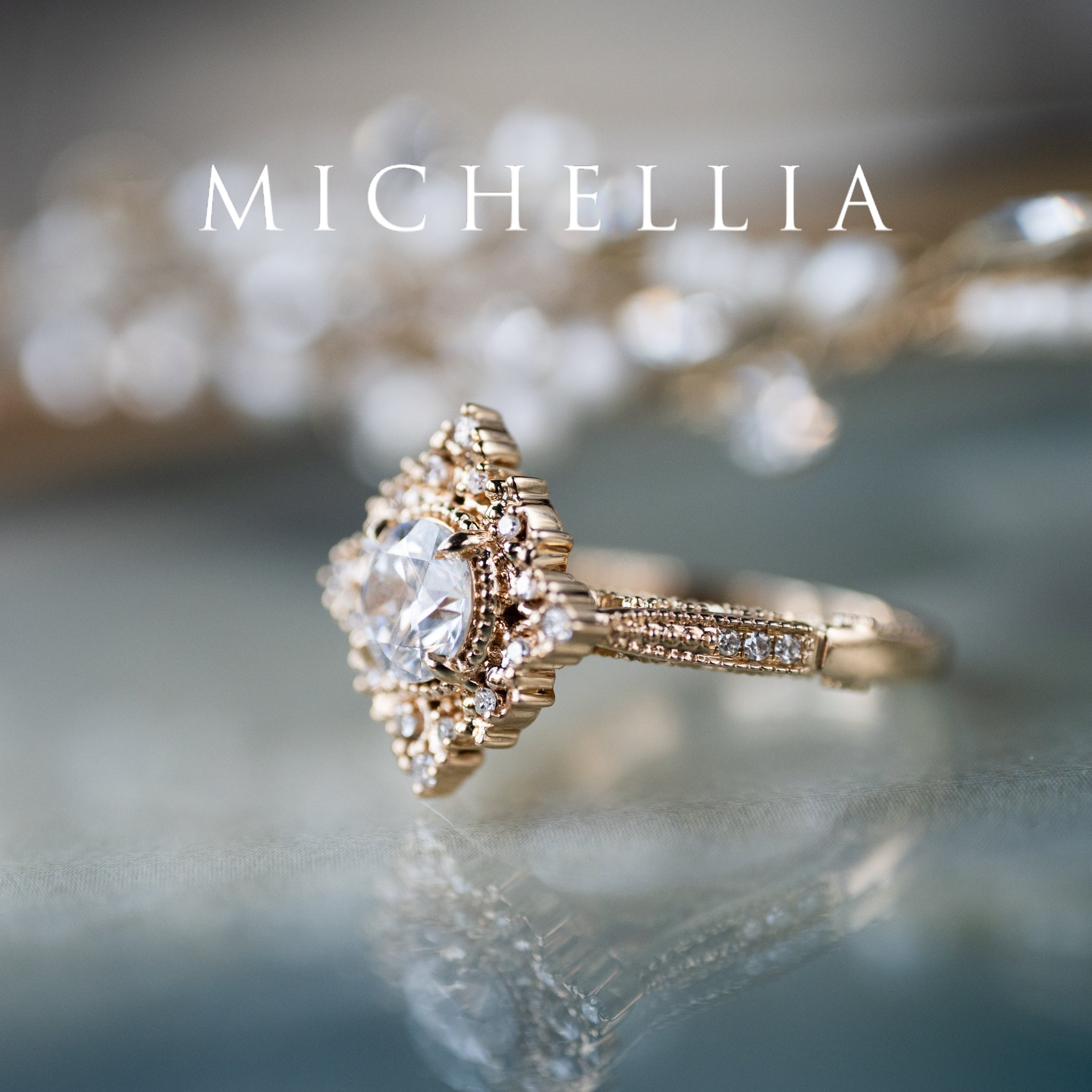 [Henrietta] IGI Certified Diamond Belle Époque Vintage Engagement Ring – Michellia Fine Jewelry