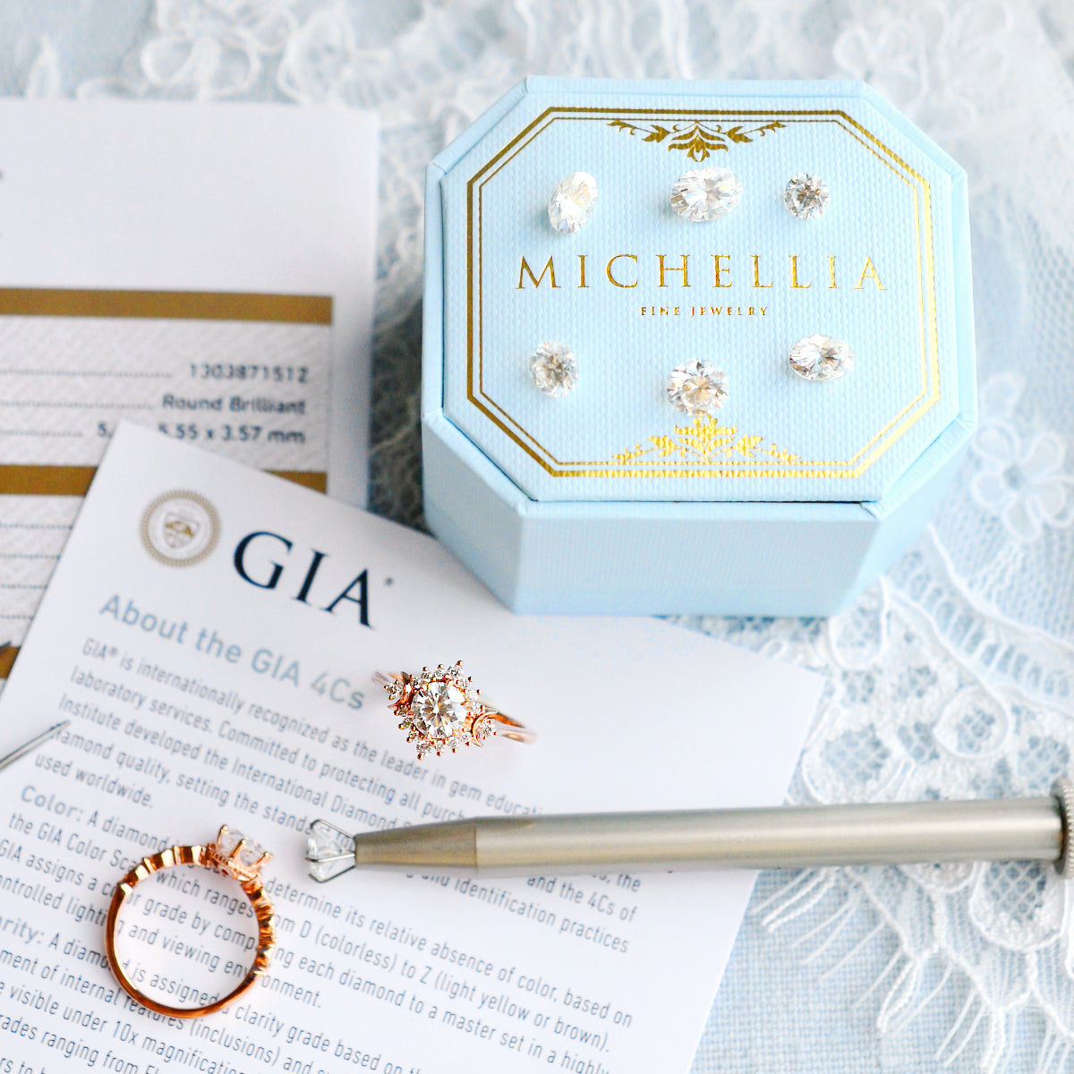 Angelique | Venetian Angel Engagement Ring in Diamond / Moissanite ...