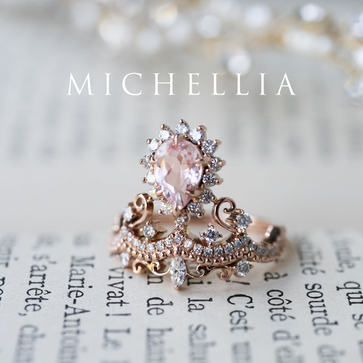 Angelique | Venetian Angel Engagement Ring in Morganite – Michellia ...