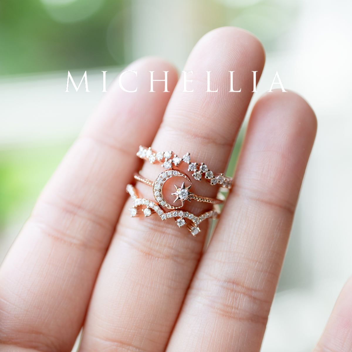 Divina | Diamond Moon and Star Ring – Michellia Fine Jewelry