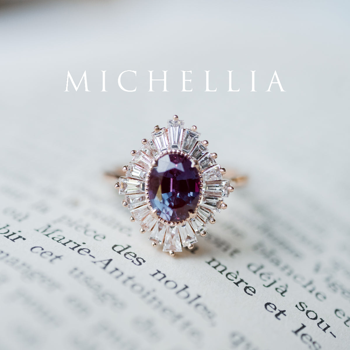 Athena | Vintage Deco Oval Cut Goddess Ring in Lab Alexandrite ...