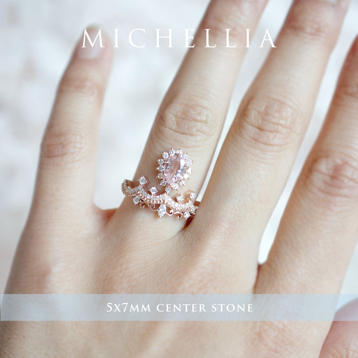Angelique | Venetian Angel Engagement Ring in Morganite – Michellia ...