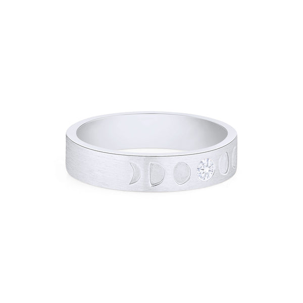 Lucian | Men's Moon Phase Band in White Diamond – Michellia Fine Jewelry