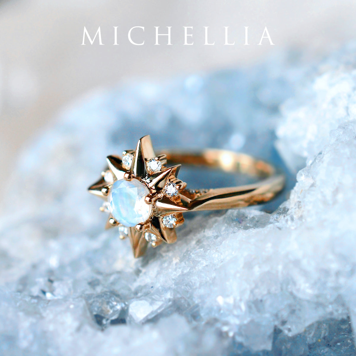 Astra | Starlight Ring in Moonstone – Michellia Fine Jewelry