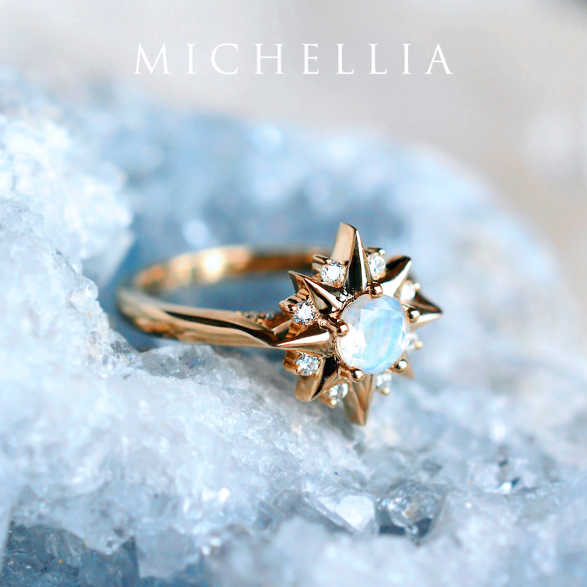Astra | Starlight Ring in Moonstone – Michellia Fine Jewelry