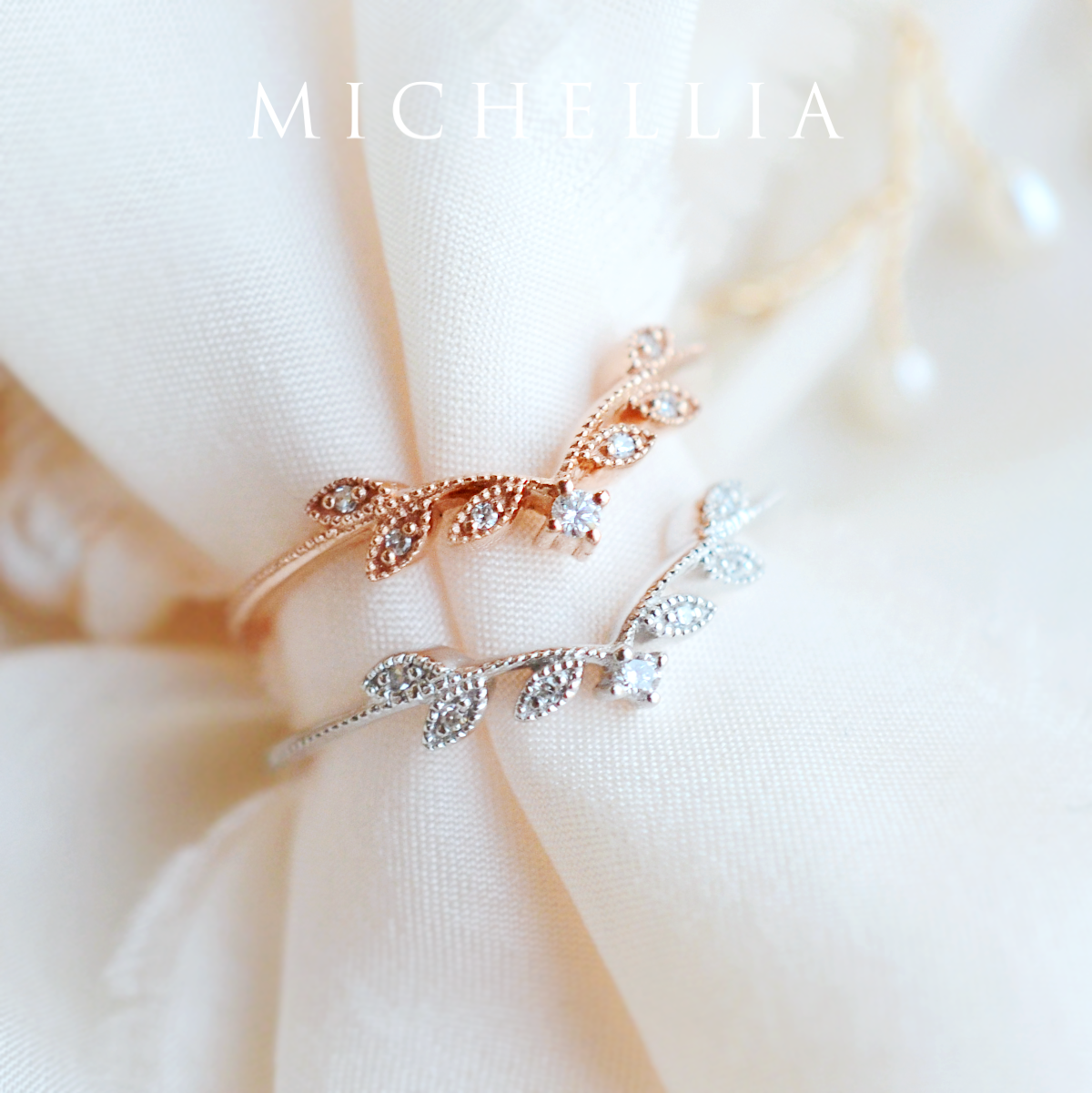 Evanthe | Vintage Floral Ring in Moonstone – Michellia Fine Jewelry