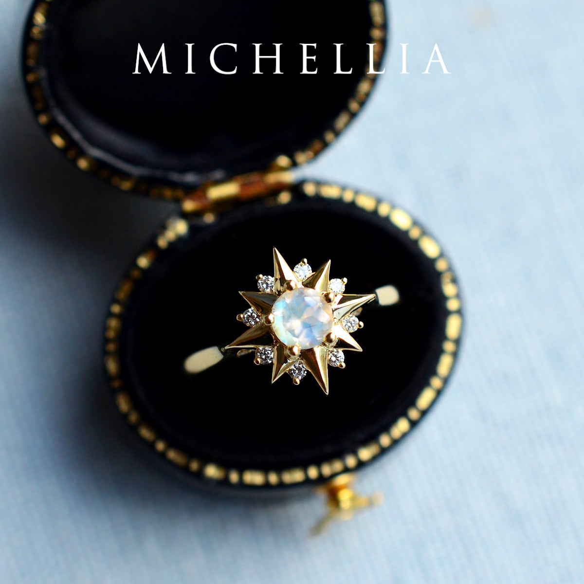 Astra | Starlight Ring in Moonstone – Michellia Fine Jewelry