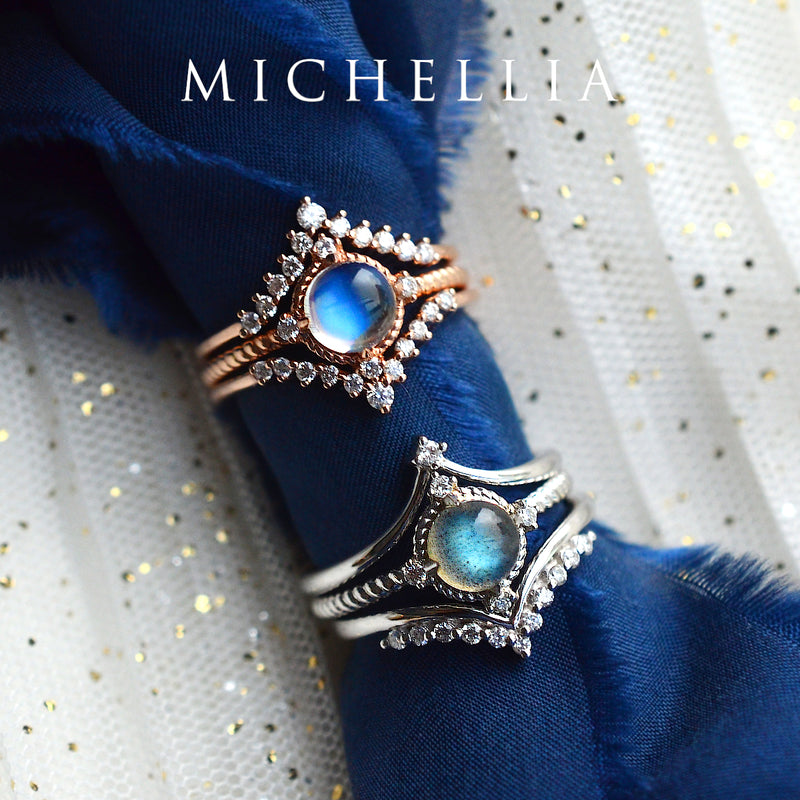 Stella | Aura of Galaxy Ring in Labradorite – Michellia Fine Jewelry