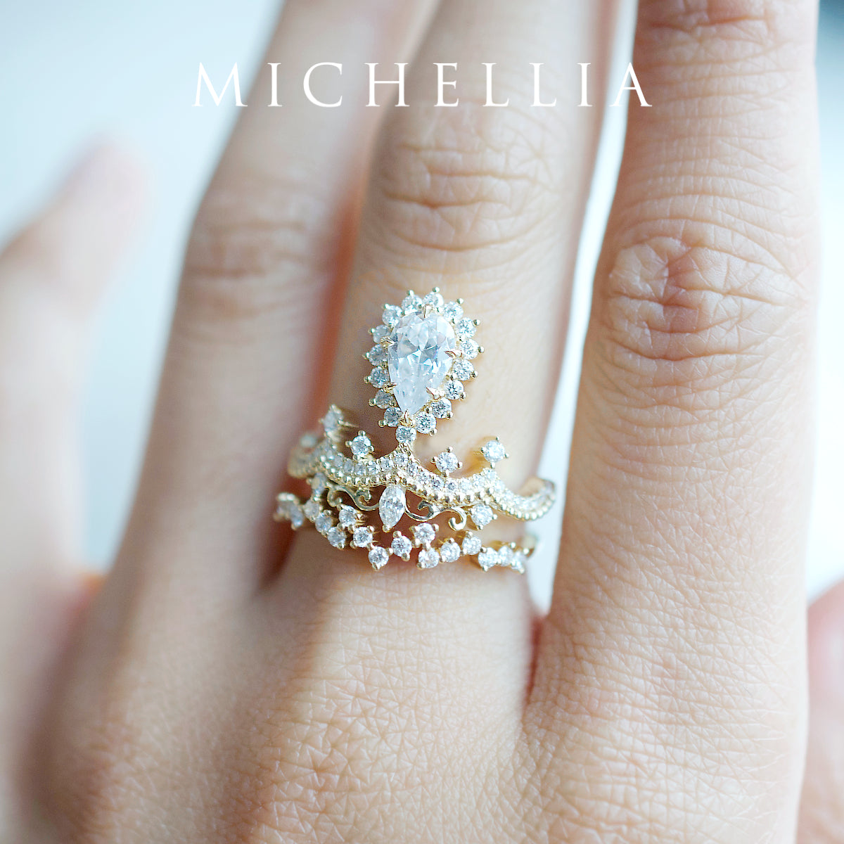 Angelique | Venetian Angel Engagement Ring in Diamond / Moissanite ...
