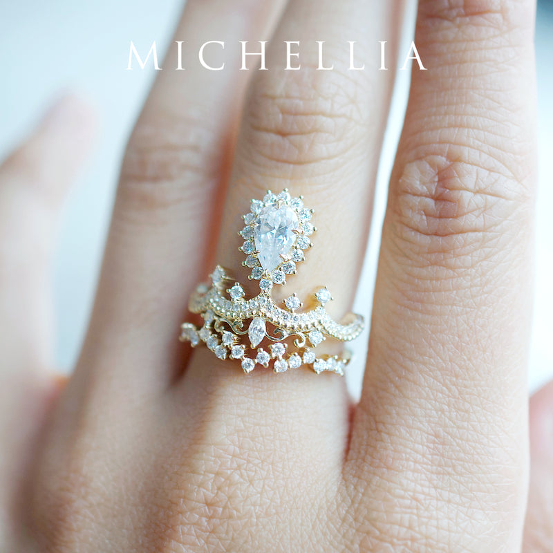 Angelique | Venetian Angel Engagement Ring in Diamond / Moissanite ...