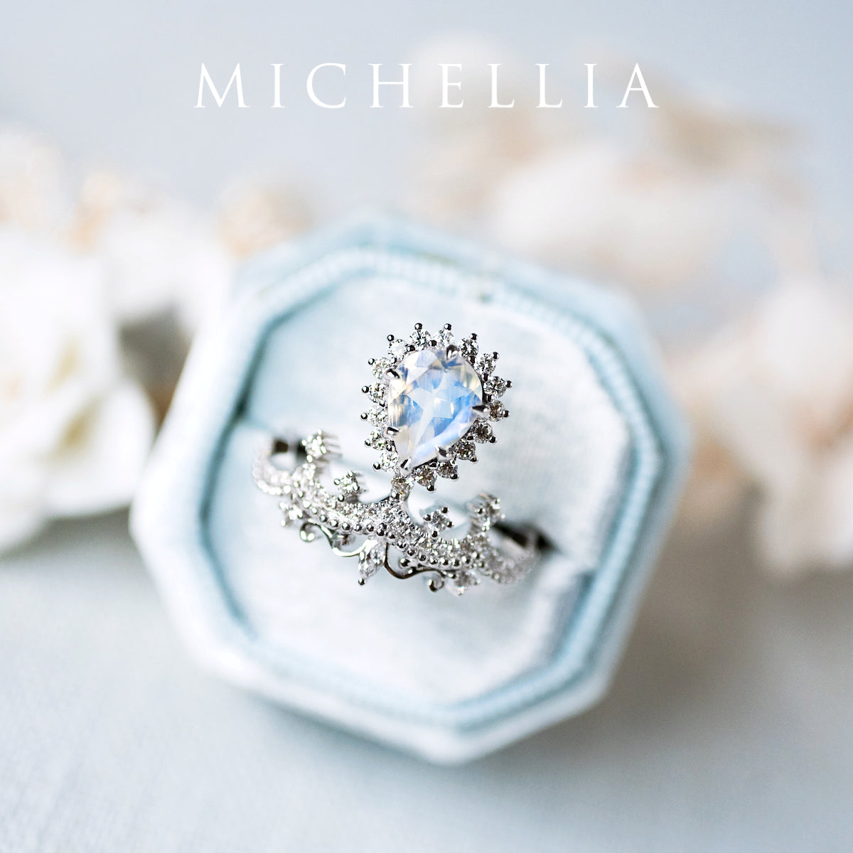 Angelique | Venetian Angel Engagement Ring in Moonstone – Michellia ...