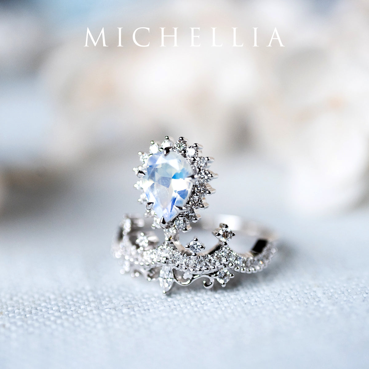 Angelique | Venetian Angel Engagement Ring in Moonstone – Michellia ...
