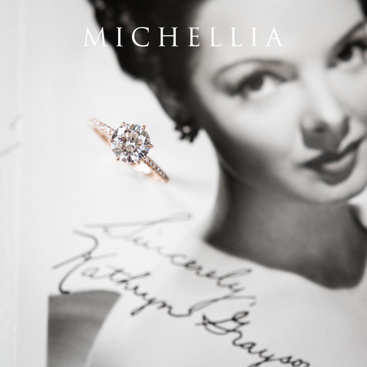 Kate | Modern Classic 6-Prong Solitaire Ring in Moissanite – Michellia ...