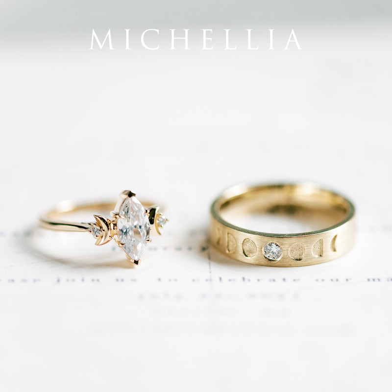 Lucian | Men's Moon Phase Band in White Diamond – Michellia Fine Jewelry