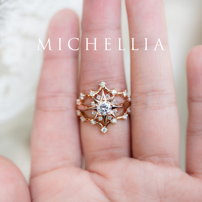 Astra | Starlight Ring in Moissanite – Michellia Fine Jewelry