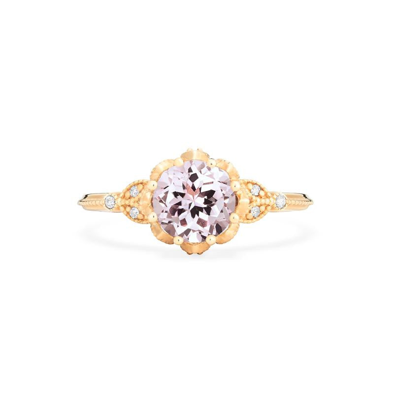 Evanthe | Vintage Floral Engagement Ring in Morganite – Michellia Fine ...