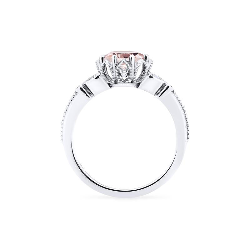 Evanthe | Vintage Floral Engagement Ring in Morganite – Michellia Fine ...