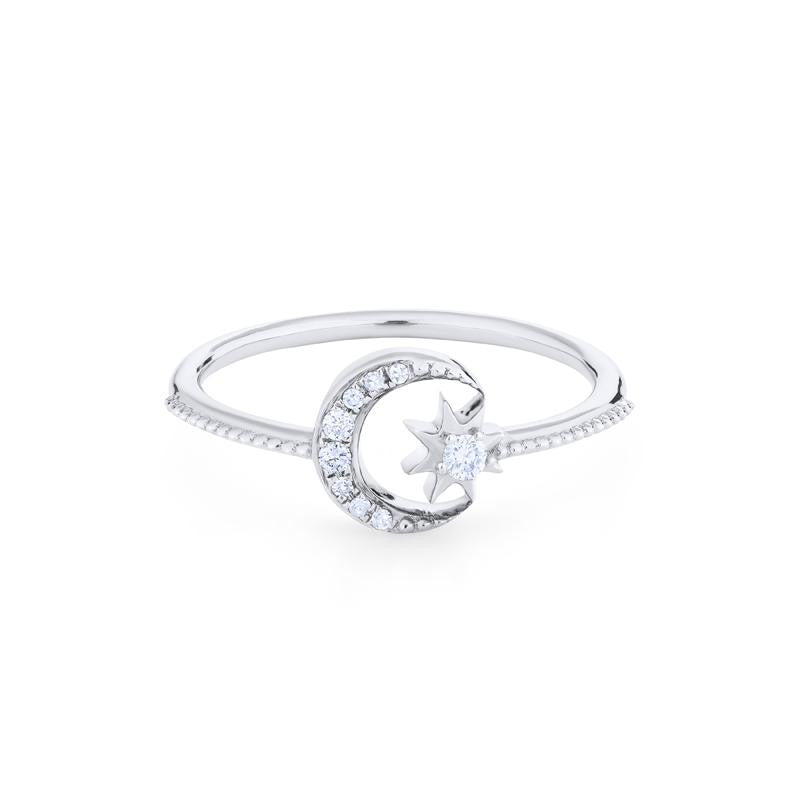 Divina | Diamond Moon and Star Ring – Michellia Fine Jewelry