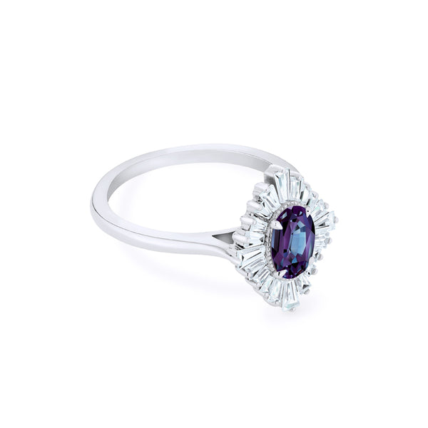 Athena | Vintage Deco Oval Cut Goddess Ring in Lab Alexandrite ...