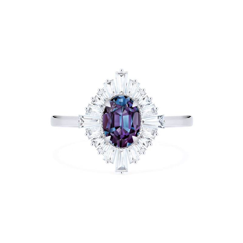 Athena | Vintage Deco Oval Cut Goddess Ring in Lab Alexandrite ...