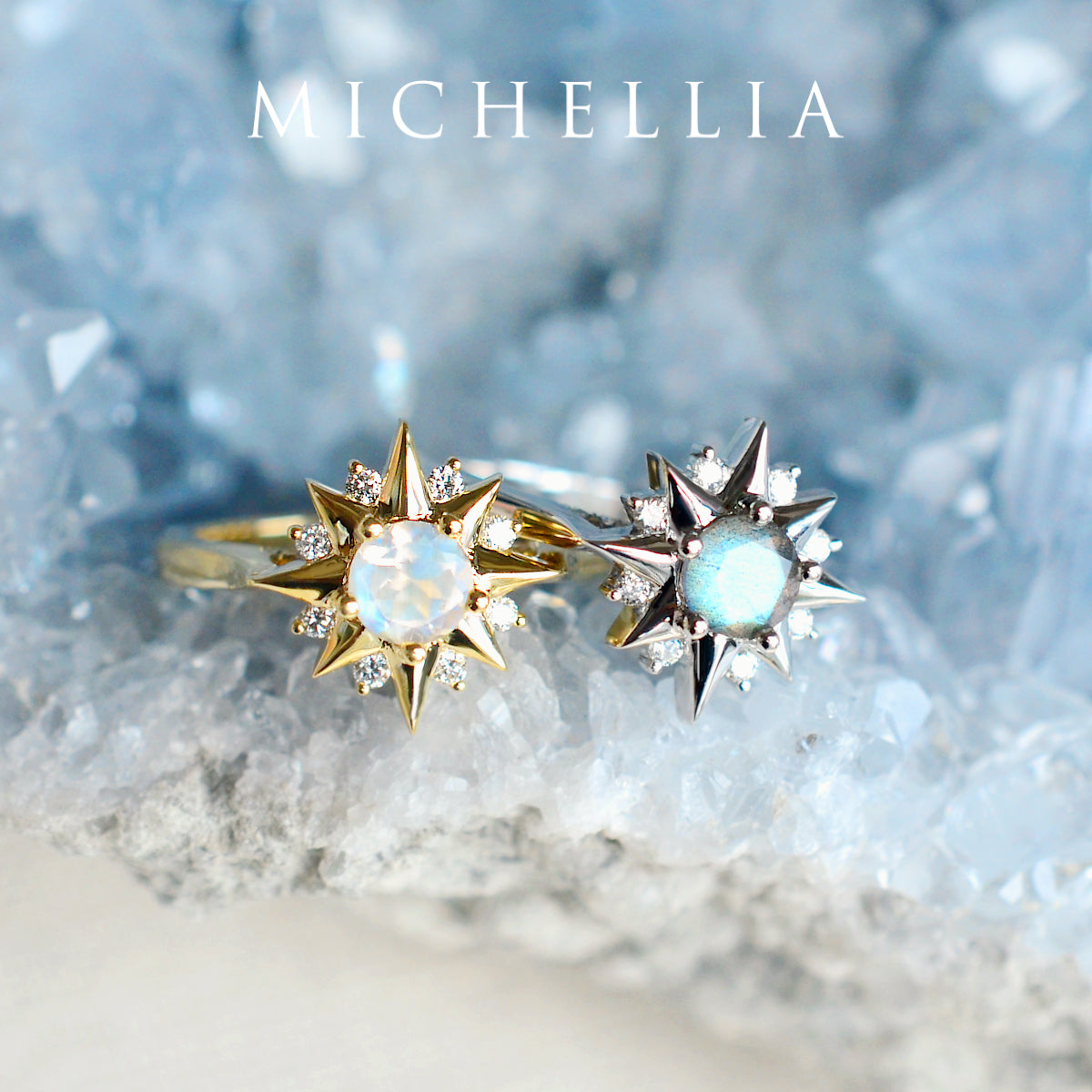 Astra | Starlight Ring in Moonstone – Michellia Fine Jewelry